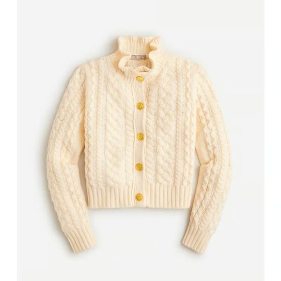 J Crew Ruffle Neck Sweater